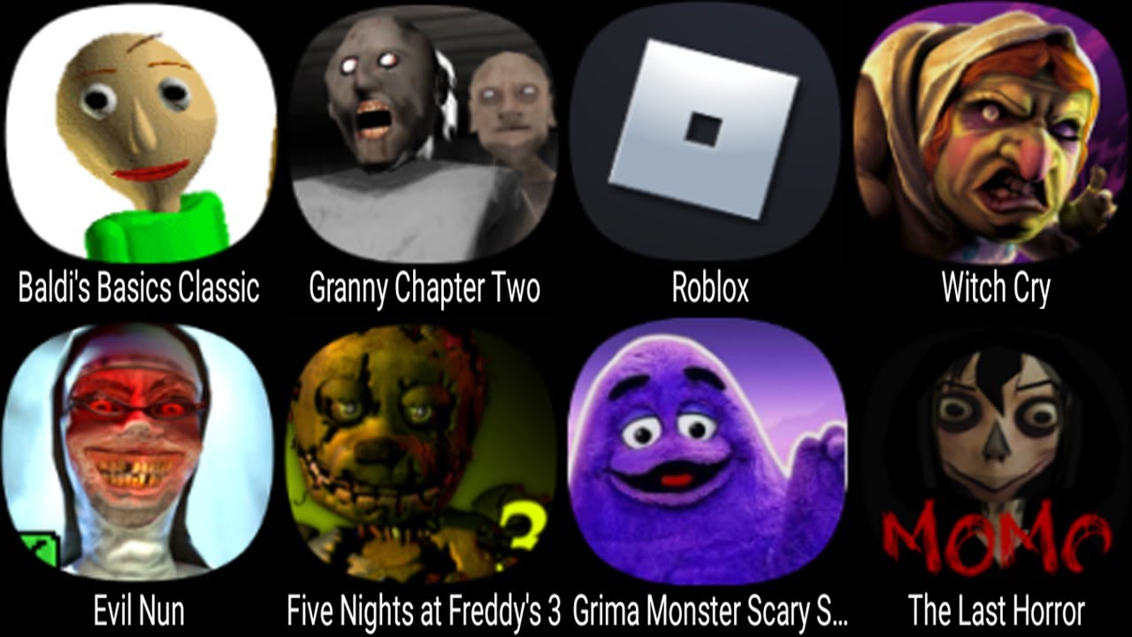 Baldi's Basics Classic, Granny Chapter Two, Roblox, Escape Papa Pizzas ...