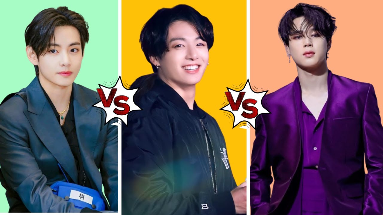 Comparison: BTS Jimin vs BTS jungkook vs BTS Taehyung | 2024 - YouTube