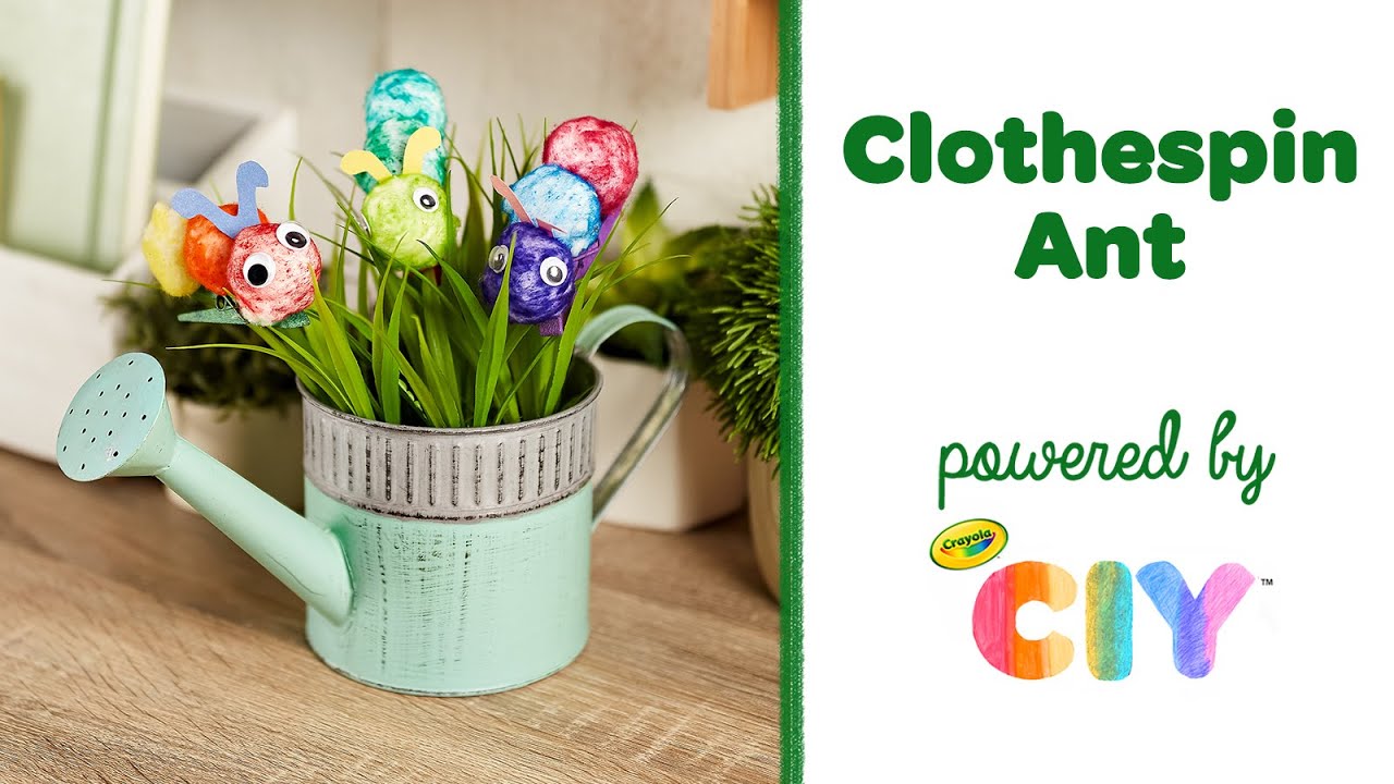 Clothespin Ant Craft for Kids, Easy at Home Craft || Crayola CIY - YouTube