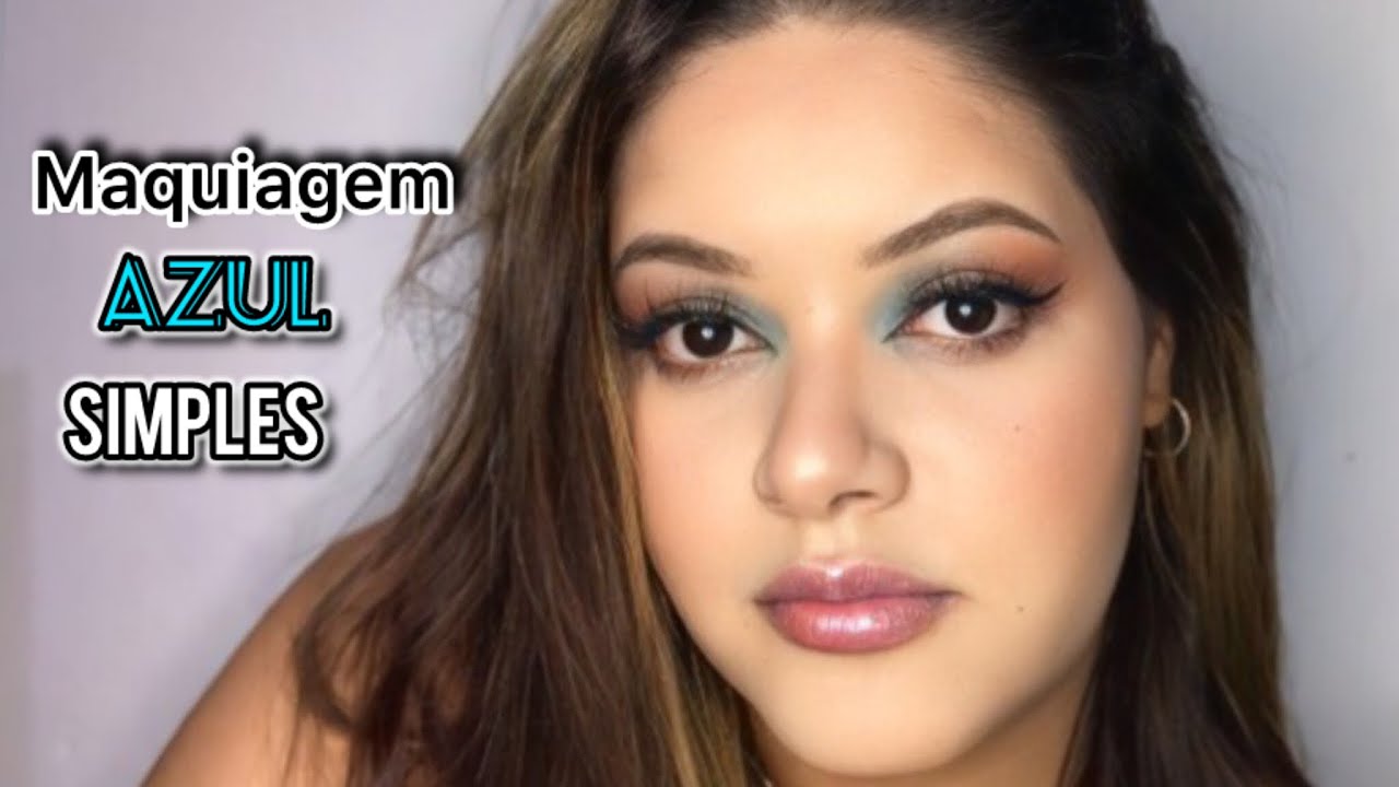 Maquiagem para iniciante Azul: O Segredo para Destacar Seus Olhos para iniciante !#makeup # ...