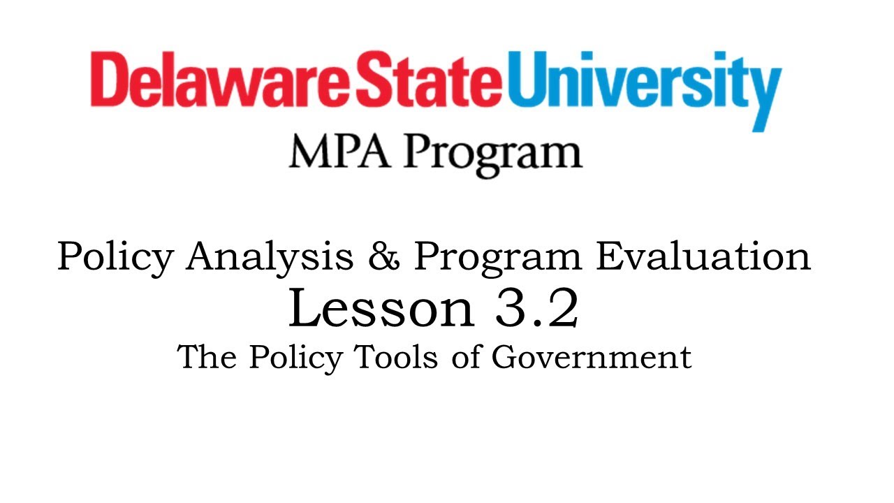602 Lesson 3.2: Policy Tools of Government - YouTube
