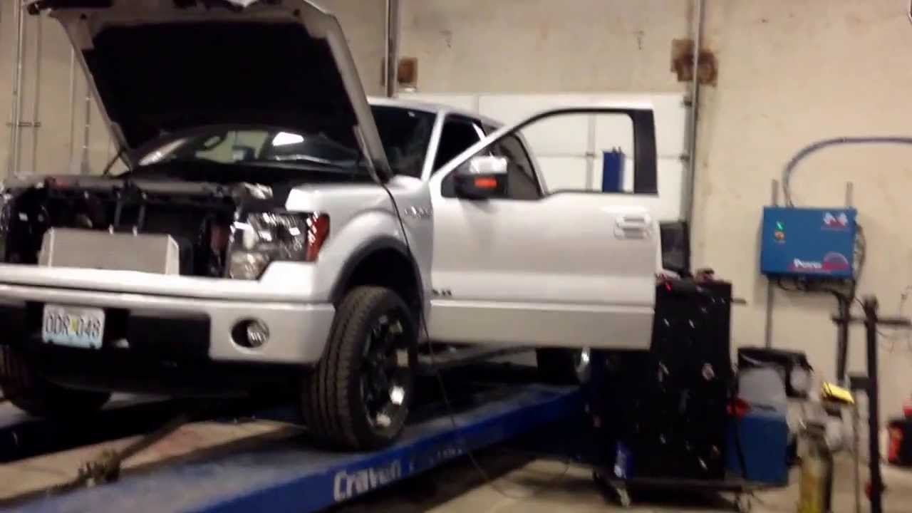 First in existence 2013 F150 5.0 Procharged Craven Built F150 Dyno Pull ...