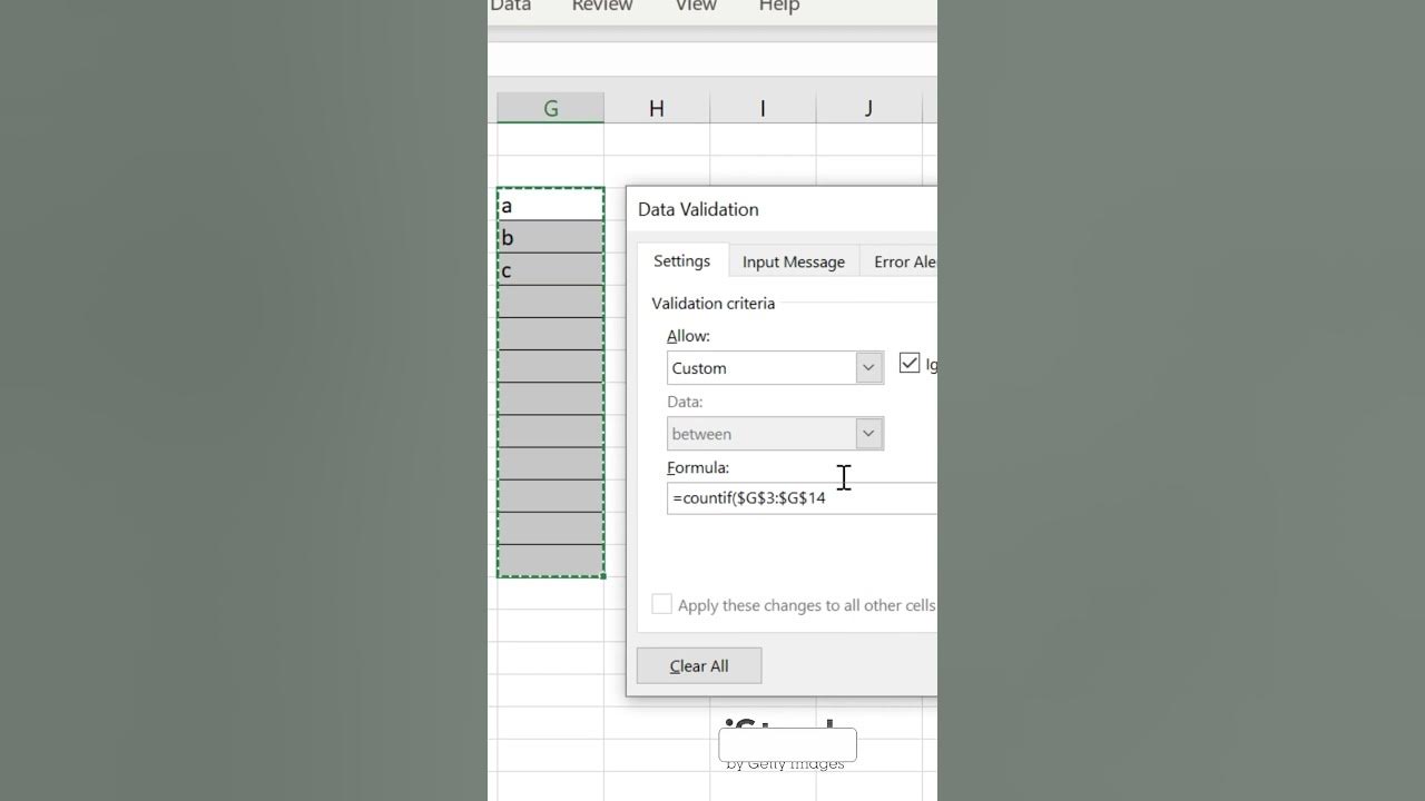Prevent Duplicate Entries with Data Validation - YouTube