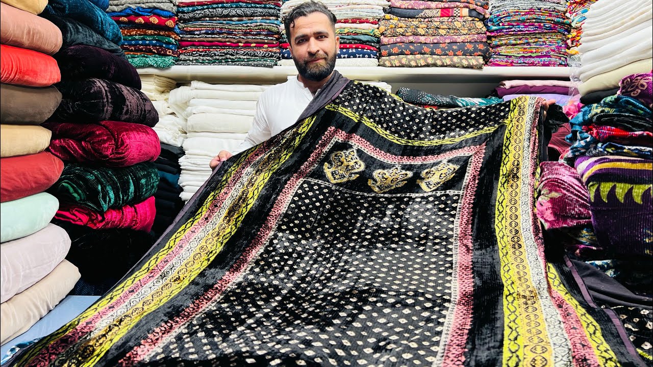 Block Print Codrai Velvet Screen Prints Shwal New Arrivals With Awesome ...