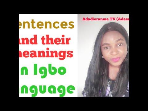 #Learn Igbo language with Adaeze #Learning made easy Asụsụ Igbo a maka 👌 ️ ️ - YouTube
