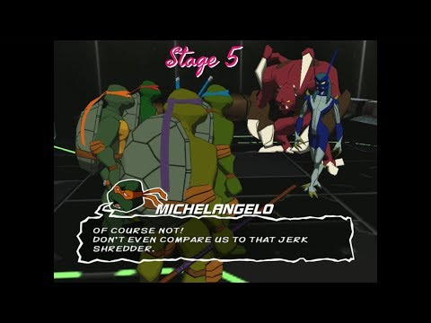 Teenage Mutant Ninja Turtles 2003 Stage 5 - Notes From The Underground (Michelangelo Story)