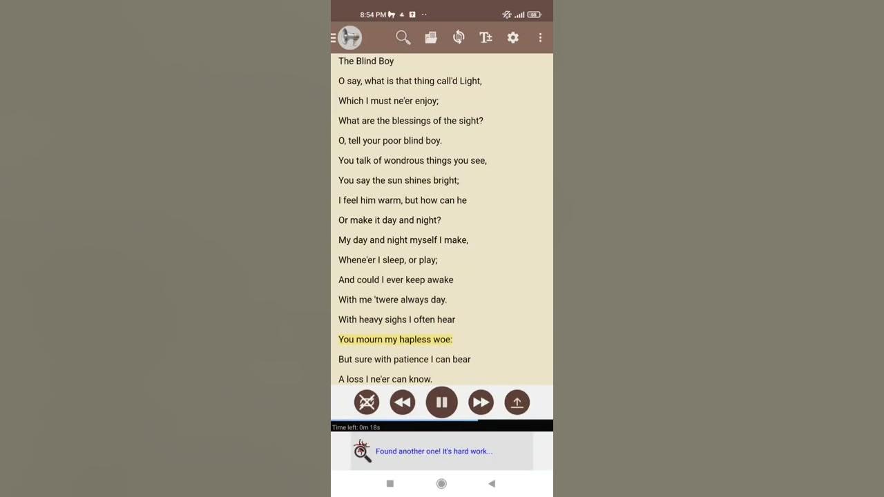 Grade-10 Poem 2 The Blind Boy - YouTube