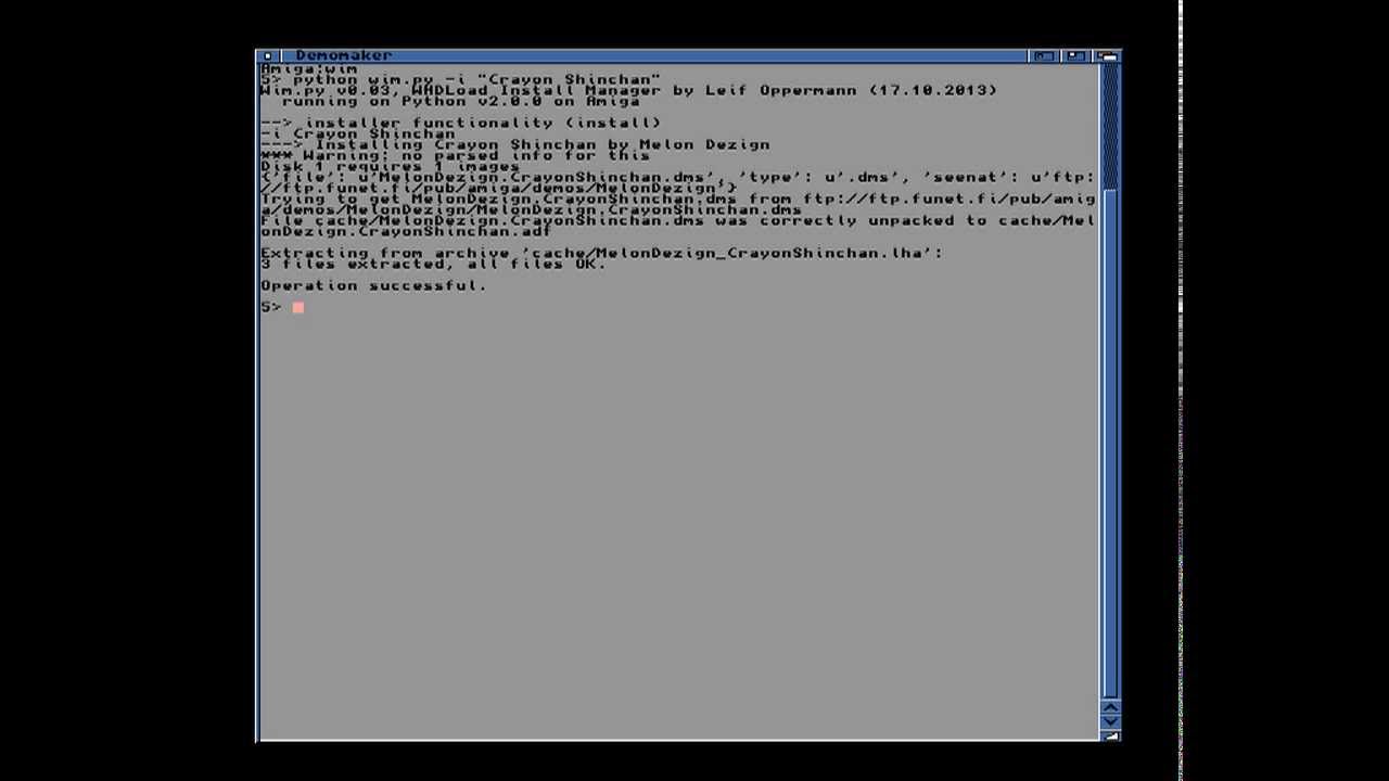WIM - WHDLoad Install Manager v0.03 Demo - YouTube