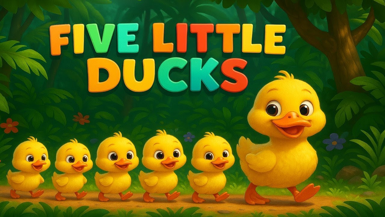 Five Little Ducks | Sleepy-Pond Paddle Bedtime Song | Nursery Rhymes ...
