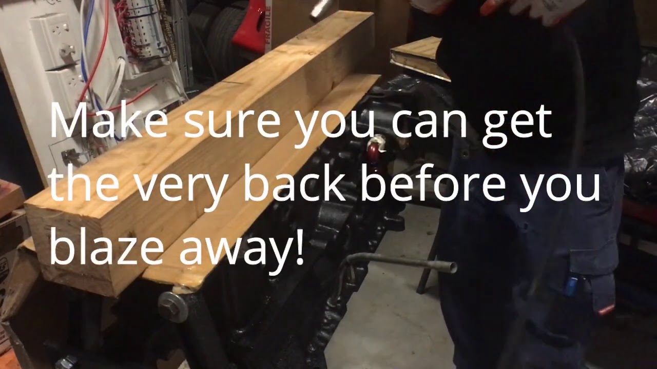 Nissan RB25 water line mod and knock sensors - YouTube