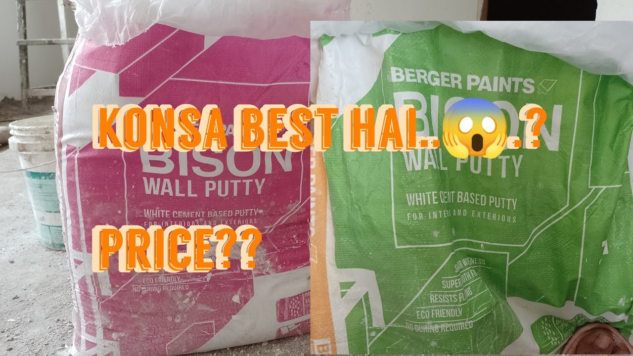 Berger putty price| Glossy finish smooth putty 😍 - YouTube
