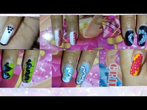 6 type nail art designs # nail art video # nail designs 💅 - YouTube