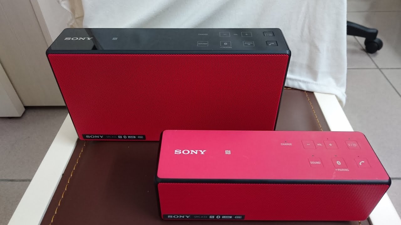 SONY SRS X55 Unboxing 藍牙喇叭中文開箱與比較X33和X55外觀聲音差異性 - YouTube