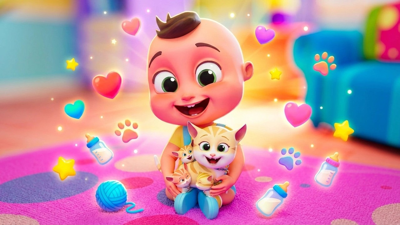 Un Gato con Gatitos 🐱💛 Aprende y Canta Más 🎶 Baby Berry - YouTube