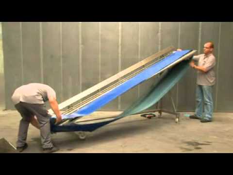 Outfeed conveyor quick belt change for cleaning and service - YouTube