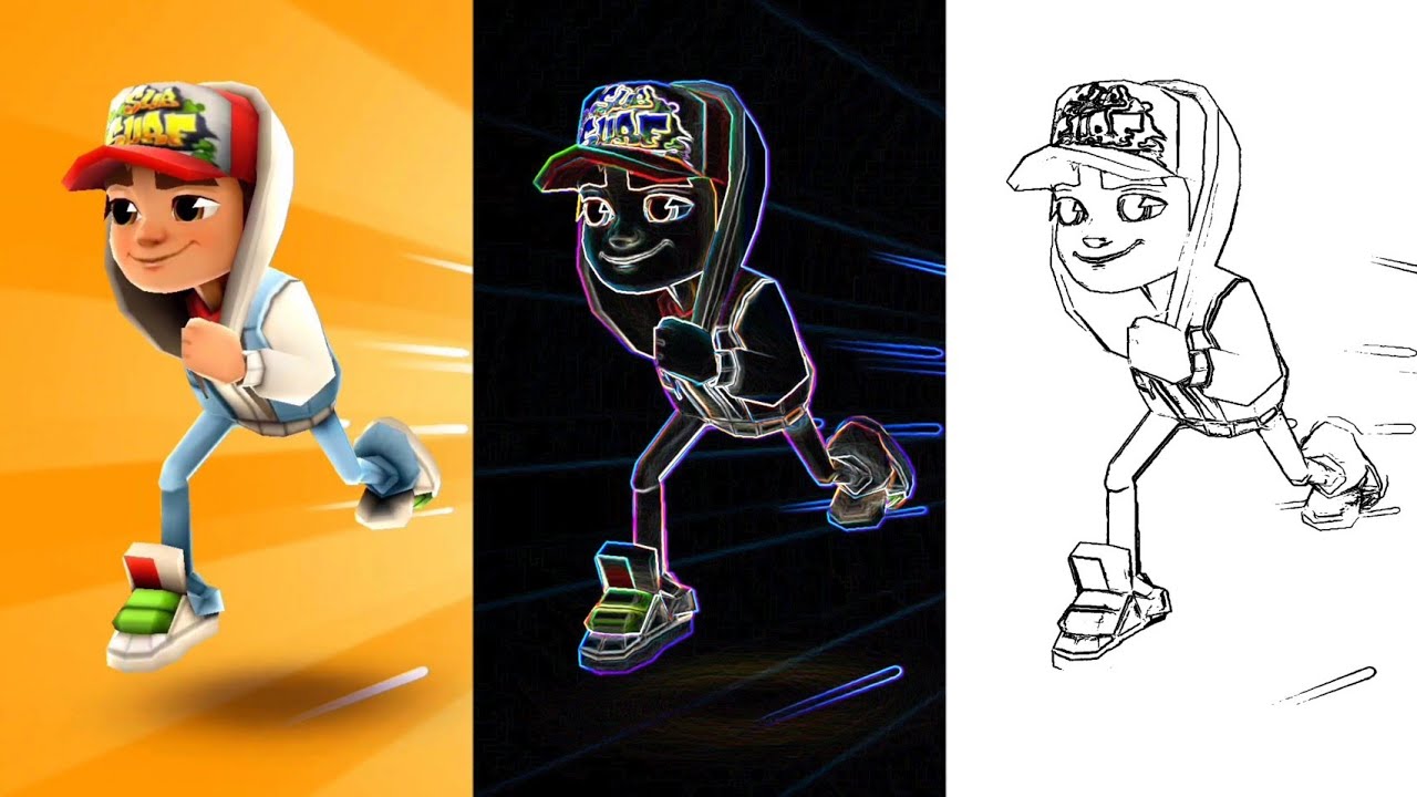 Subway surfers - Official Jake vs Neon Jake vs Cartoon Jake - Gameplay ...