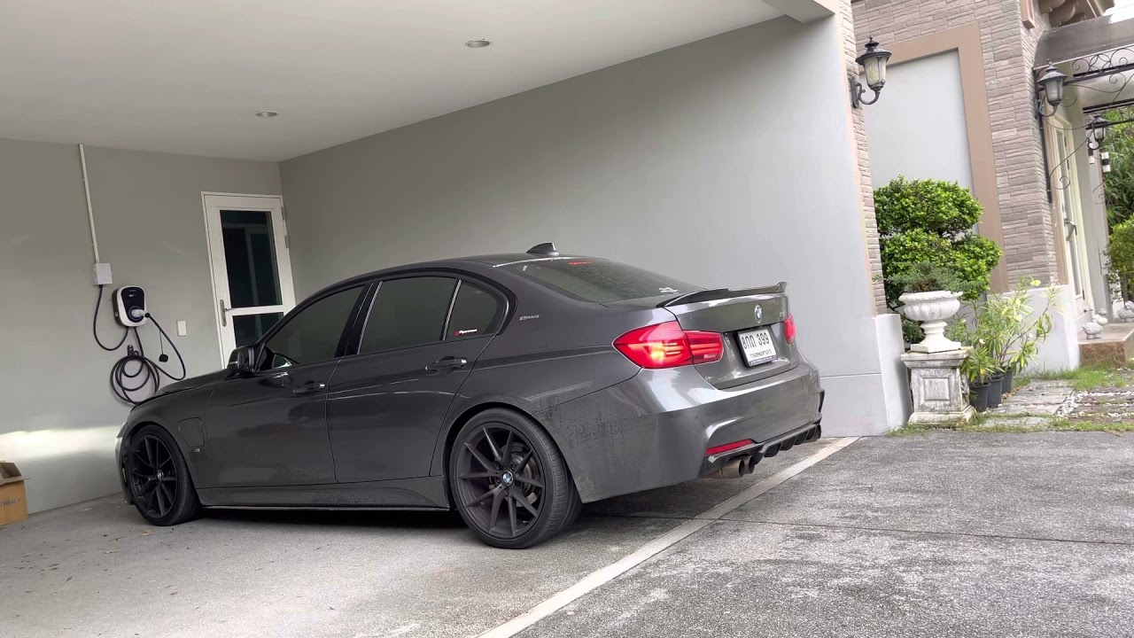 BMW F30 330e GTS Startup Bootmod3 Custom Exhaust - YouTube