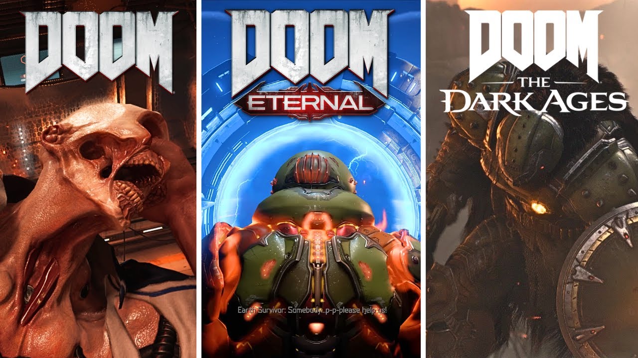 ALL INTRO CUTSCENES in DOOM Games - YouTube