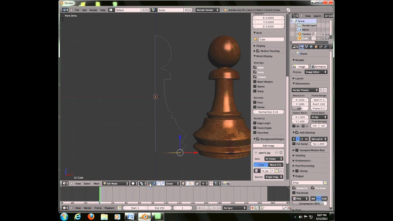 Blender 2.6 tutorial 2 Spin tool.mp4 - YouTube