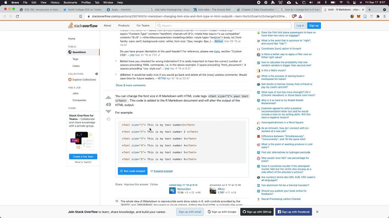 SDS 192 Sec 02 (Sabin-Reed 220) in-class demo of R Markdown - YouTube