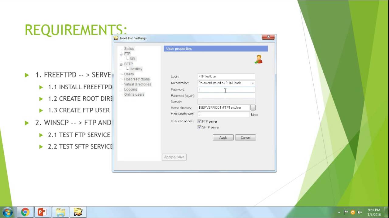 FTP and SFTP: How to Install and Setup FTP and SFTP on Windows 7 - YouTube