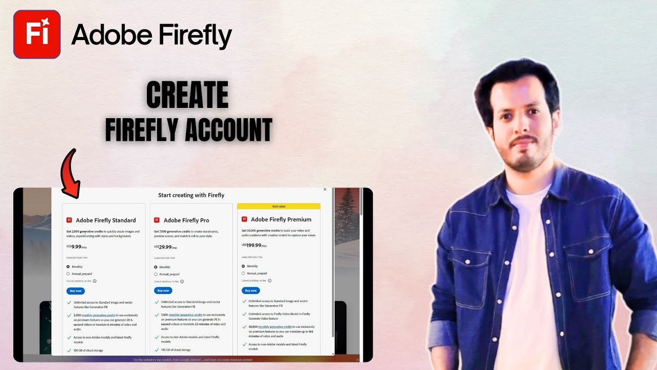 How to Create an Adobe Firefly Account | Step-by-Step Guide - YouTube