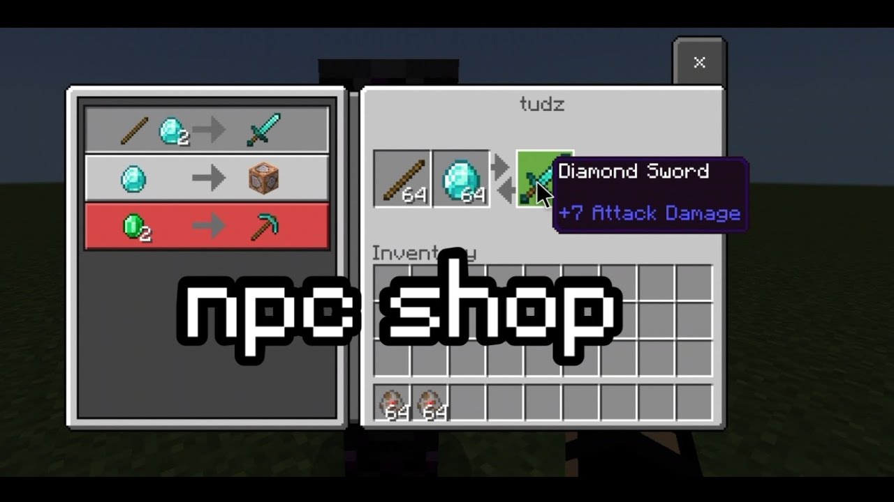 Cách tạo npc shop trong MCPE 1.18 | tudzgamer - YouTube