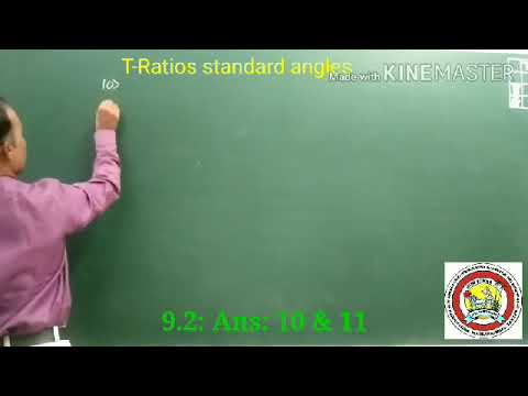 T-Ratios of standard angles - YouTube
