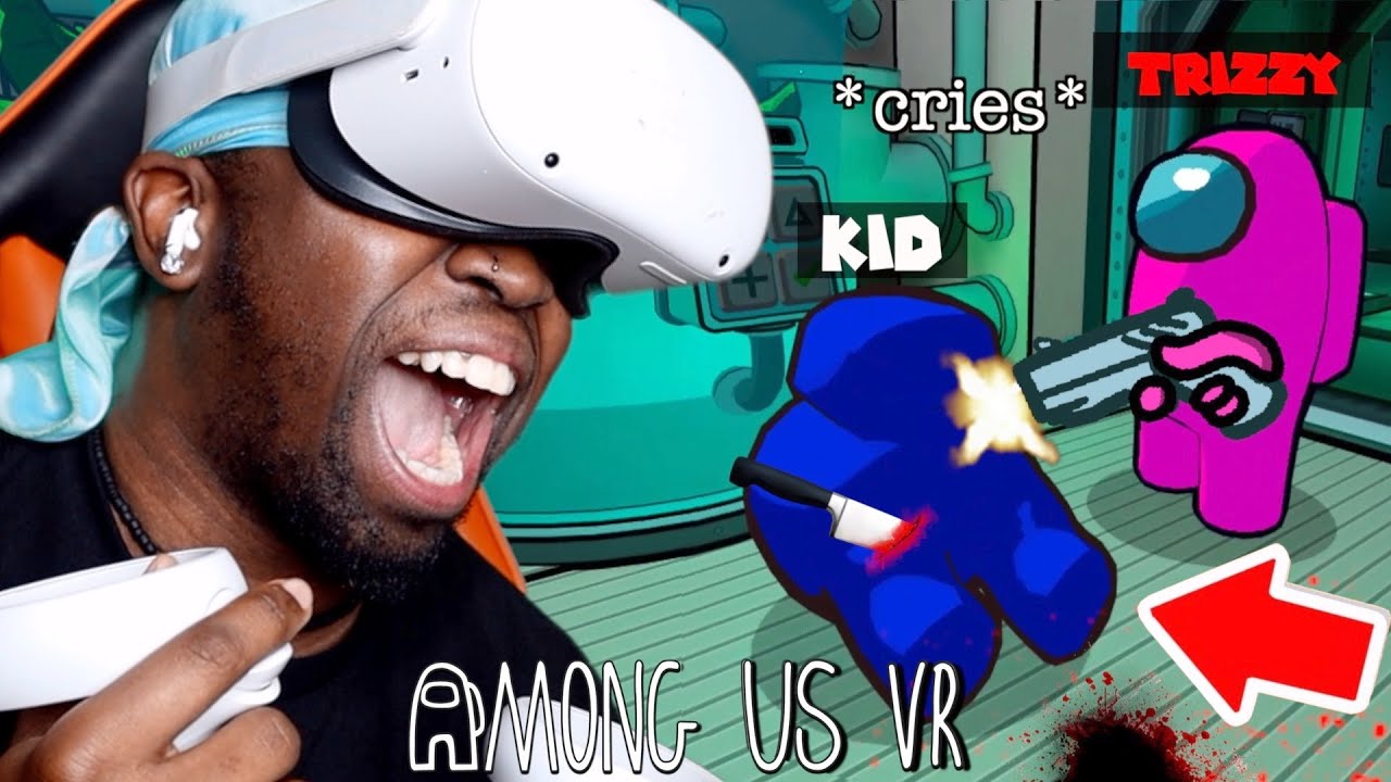 I MADE A KID CRY IN AMONG US VR - YouTube
