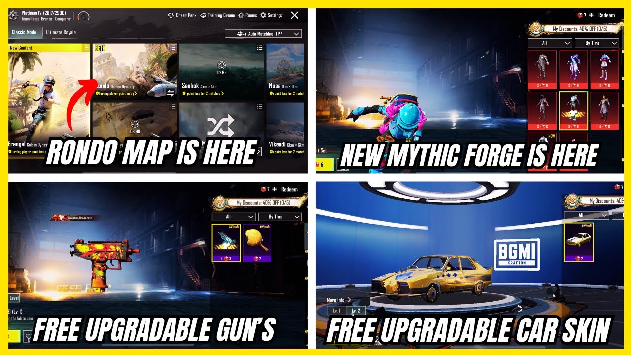 Finally😍 RONDO MAP is here💥 | Mythic Forge Add Upgradable guns | Free ...