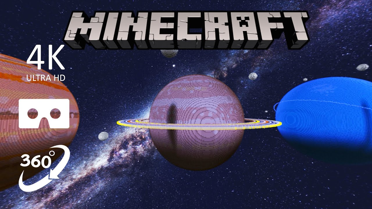 🪐 SOLAR SYSTEM VR AND 360 - MINECRAFT SPACE - YouTube