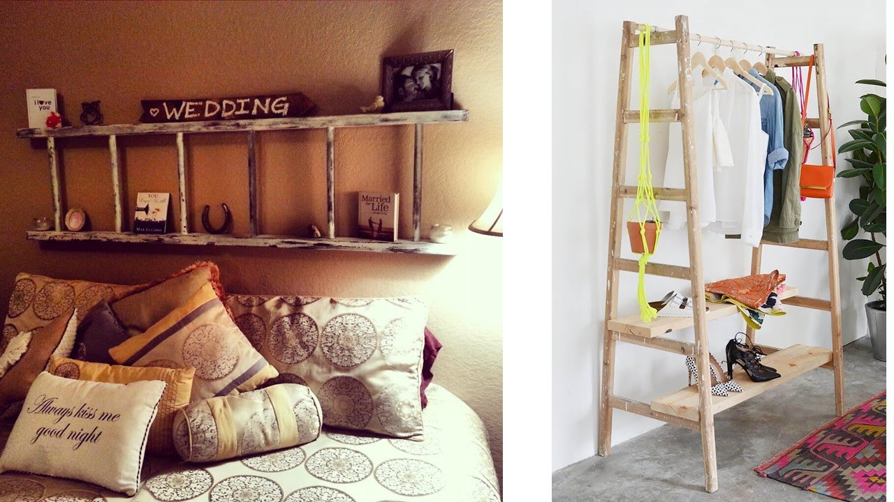 21 Smart ways to reuse or repurpose old ladders | Learning Process ...