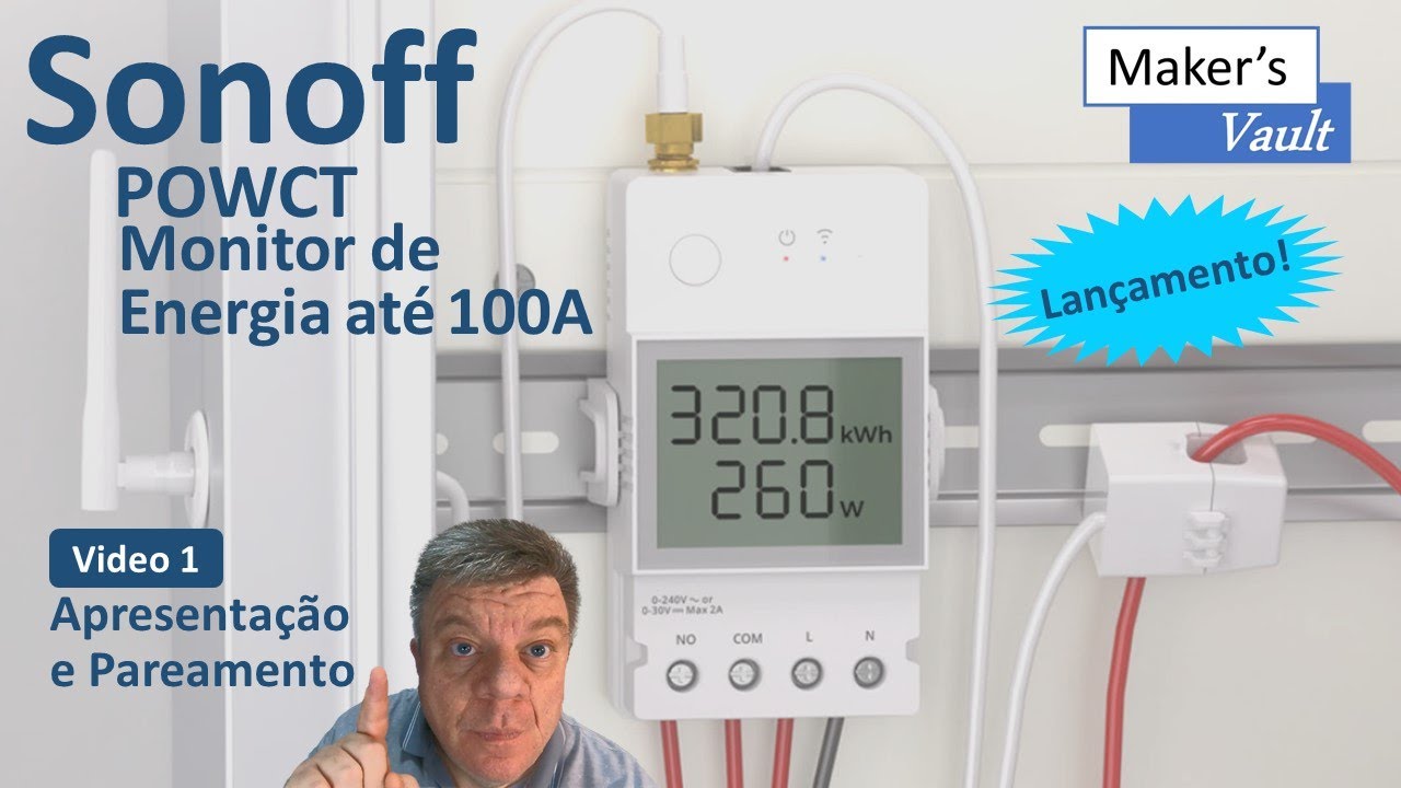Novo Sonoff POWCT: Monitor de Energia – Até 100A – Vídeo 1 ...