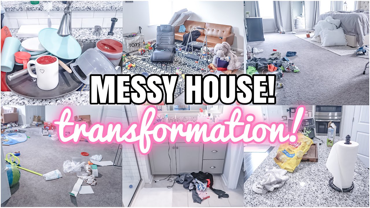 MESSY HOUSE TRANSFORMATION | FILTHY HOUSE CLEAN WITH ME | ACTUAL MESS ...