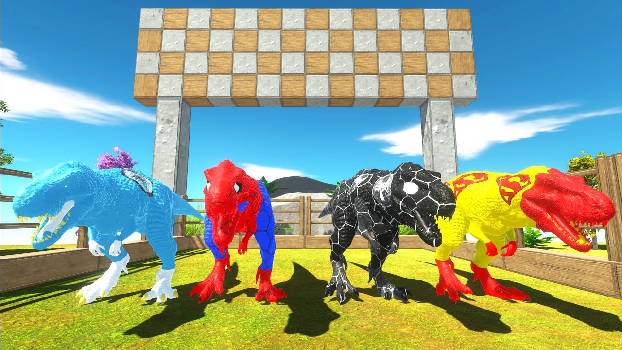 Tyrannosaurus Rex (T-REX) Superheroes Dc vs Marvel Speed Race Champions ...