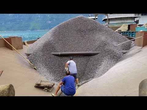 Barge unloading. | Satisfying VIdeo - YouTube