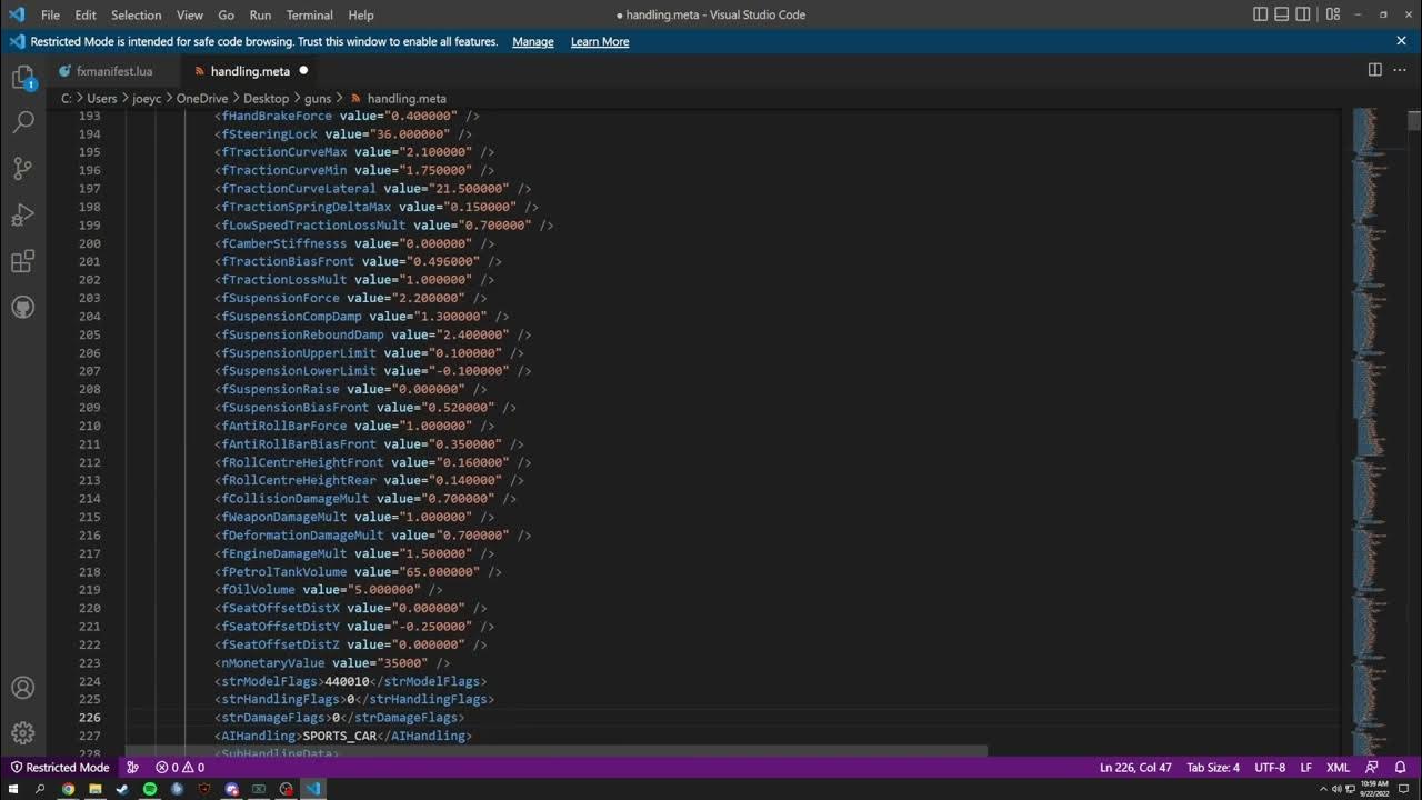 FiveM Basics - Vehicle and Guns Metas! - YouTube