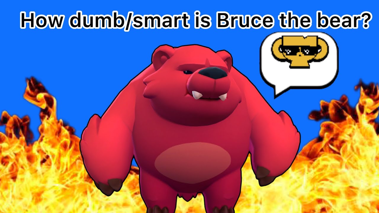 IQ test Bruce the bear Brawl Stars! dumb or smart? (Parcour) - YouTube