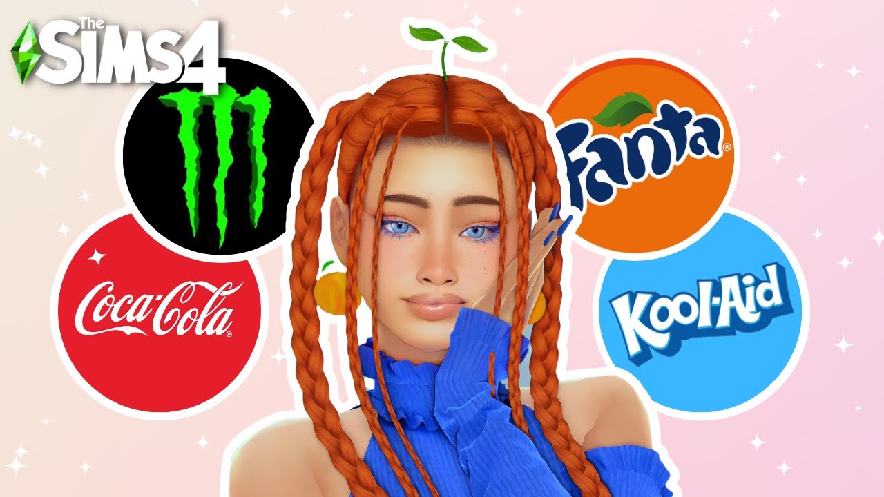 Recreating POPULAR DRINK Brands as Sims in the Sims 4! 🥤CAS CHALLENGE ...