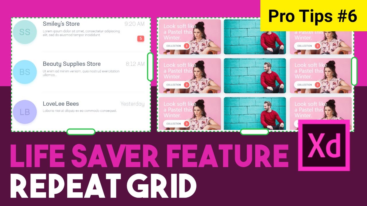 Repeat Grid explained Adobe XD in Hindi | XD tips -6 - YouTube