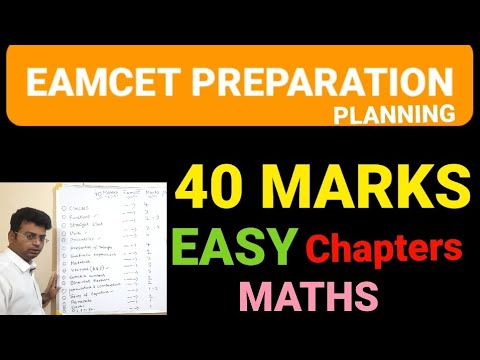 EAMCET 2023 WEIGHTAGE|MATHS 40 MARKS PLANNING|EAMCET MATHS WEIGHTAGE ...