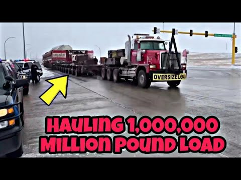 Raw Video Of Truck Driver Hauling 1 Million Pound Load 🤯 How Much Does ...