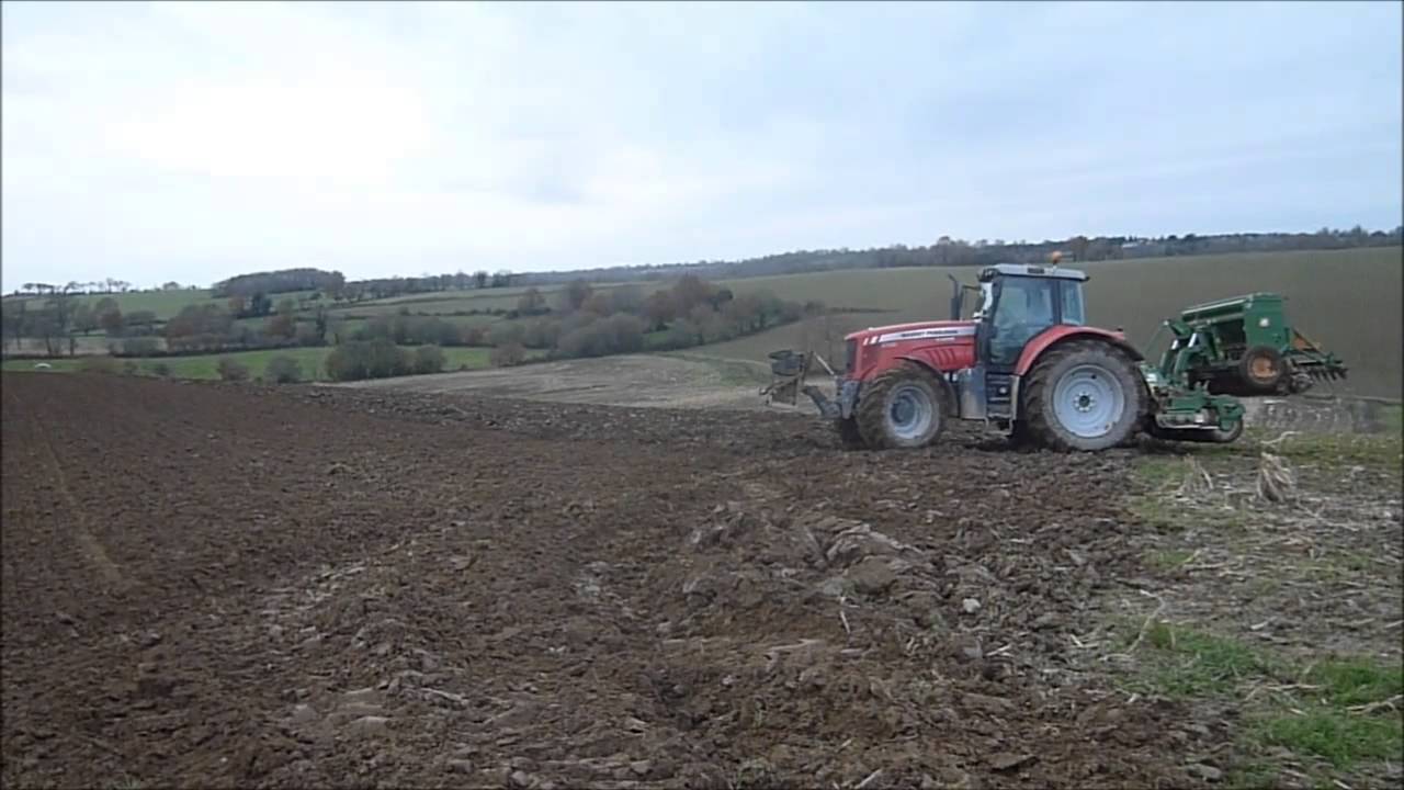Massey ferguson 6485 dyna 6 amazone 3 mètres - YouTube