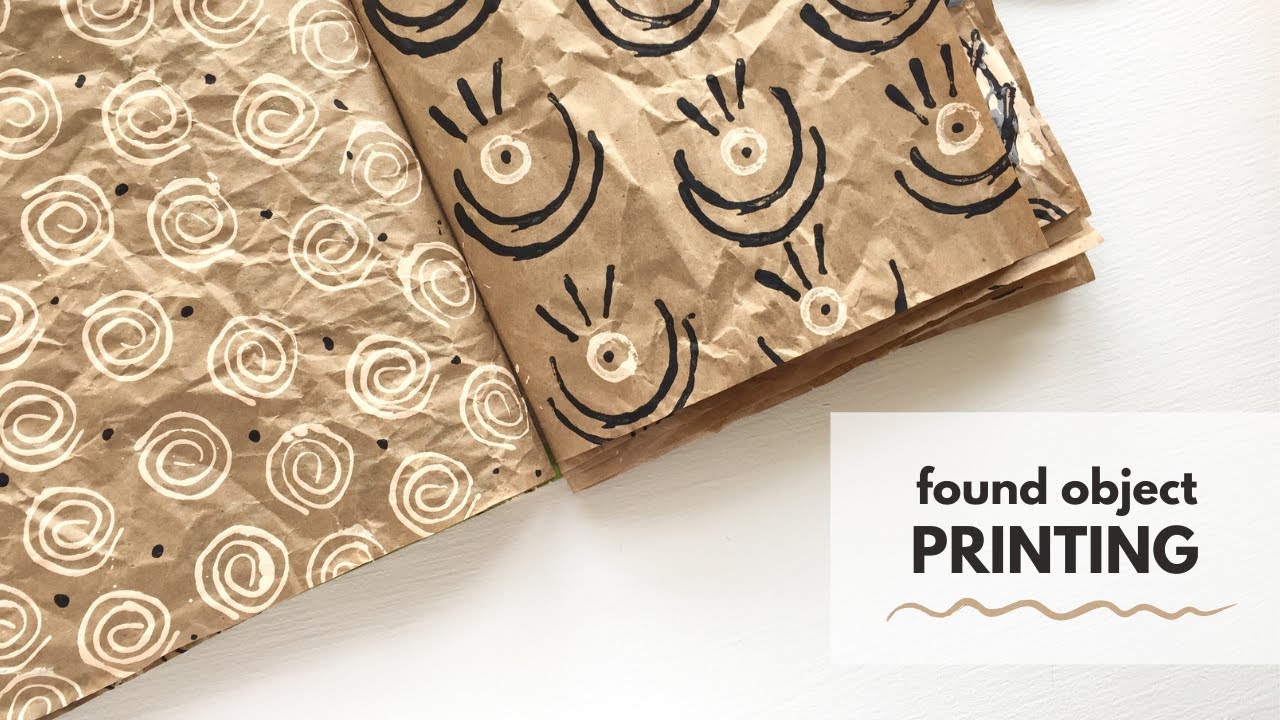 Found Object Printing for Art Journaling - YouTube