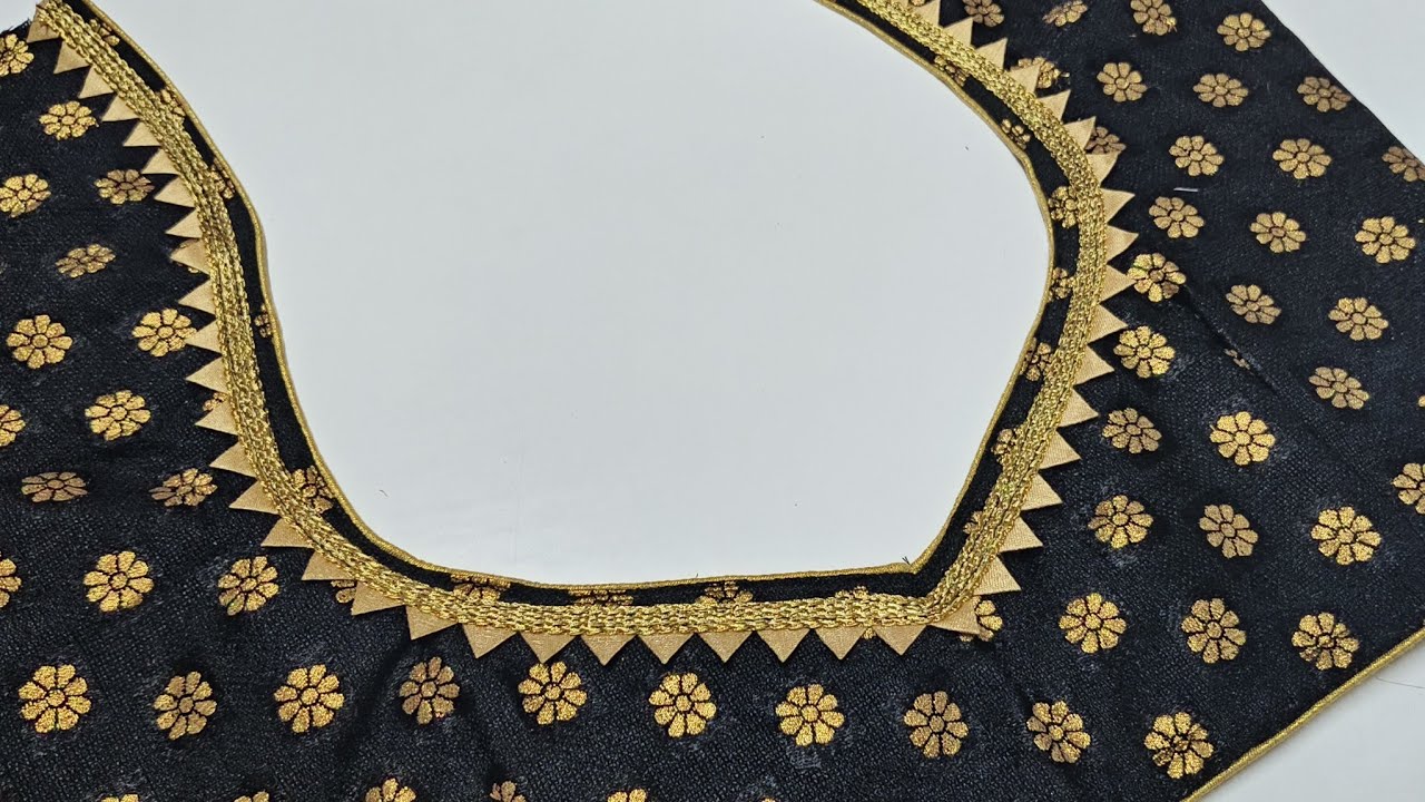 Designer Blouse Design Neck Piping With Cord ||Cutting And Stitching ...