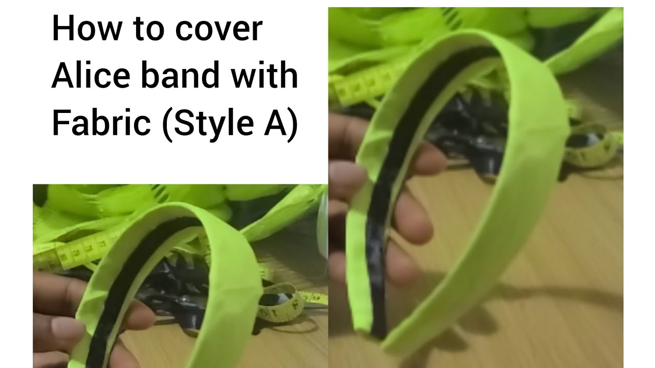 How To Cover Alice Band With Fabric - YouTube