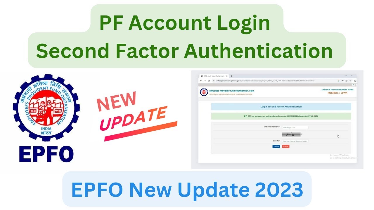 PF Account Login Second Factor Authentication |New Update 2023 ...