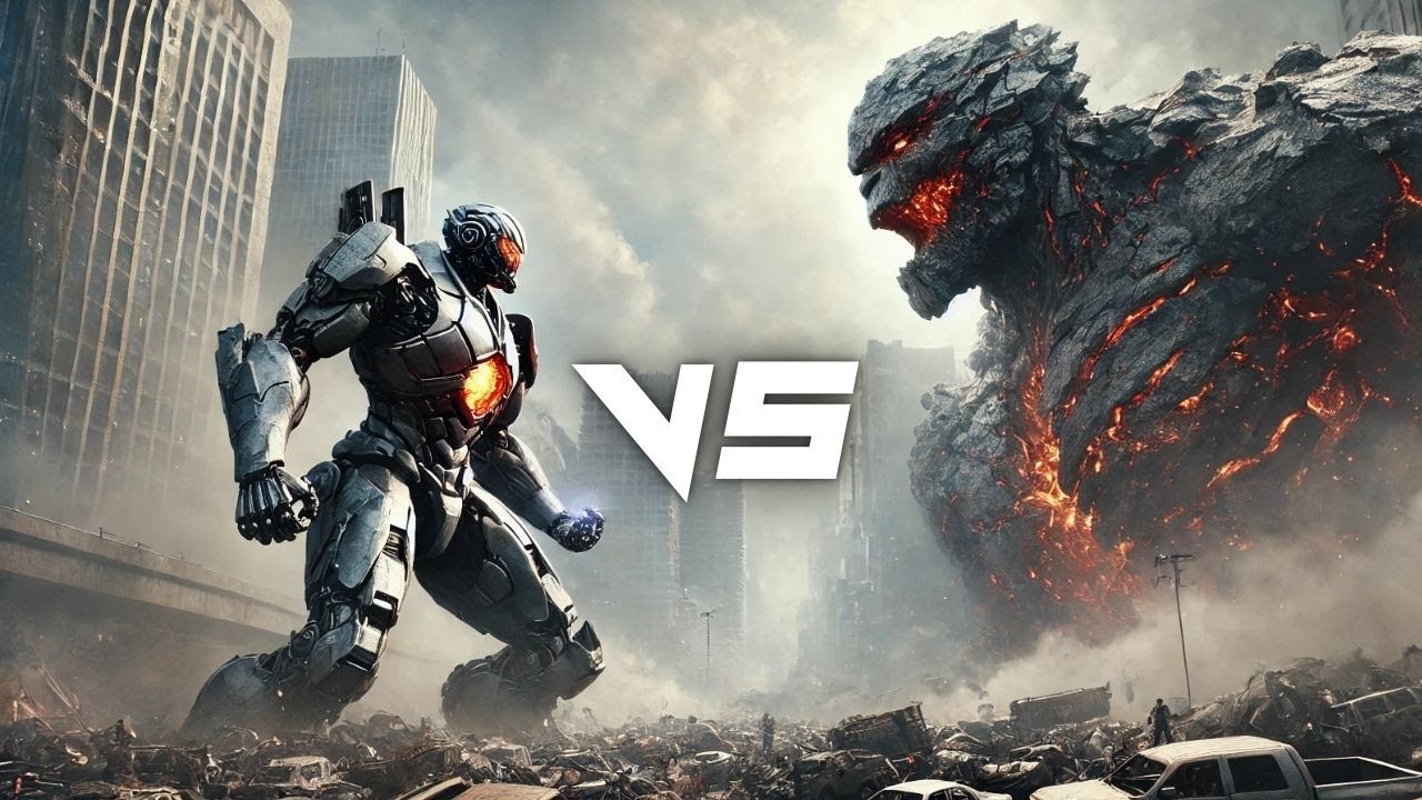 Jaeger robot vs Rock golem | AI | Animated Fight - YouTube