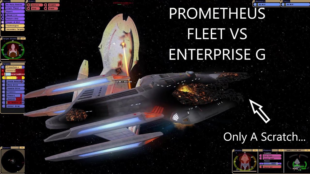 5 PROMETHEUS SHIPS VS 1 ENTERPRISE G | Will the Prometheus Stop It ...