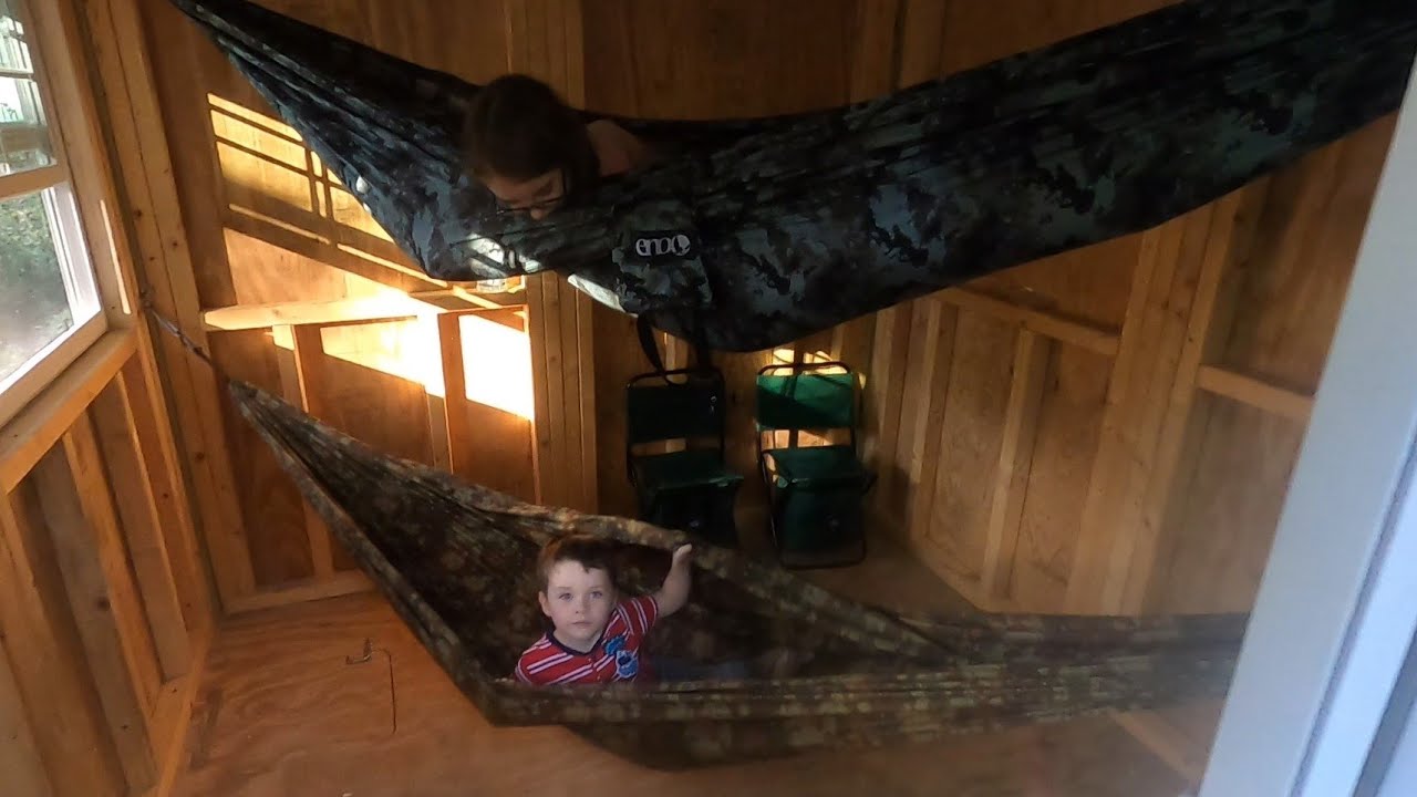Hanging Hammocks - The Treehouse Project - Part 23 - YouTube